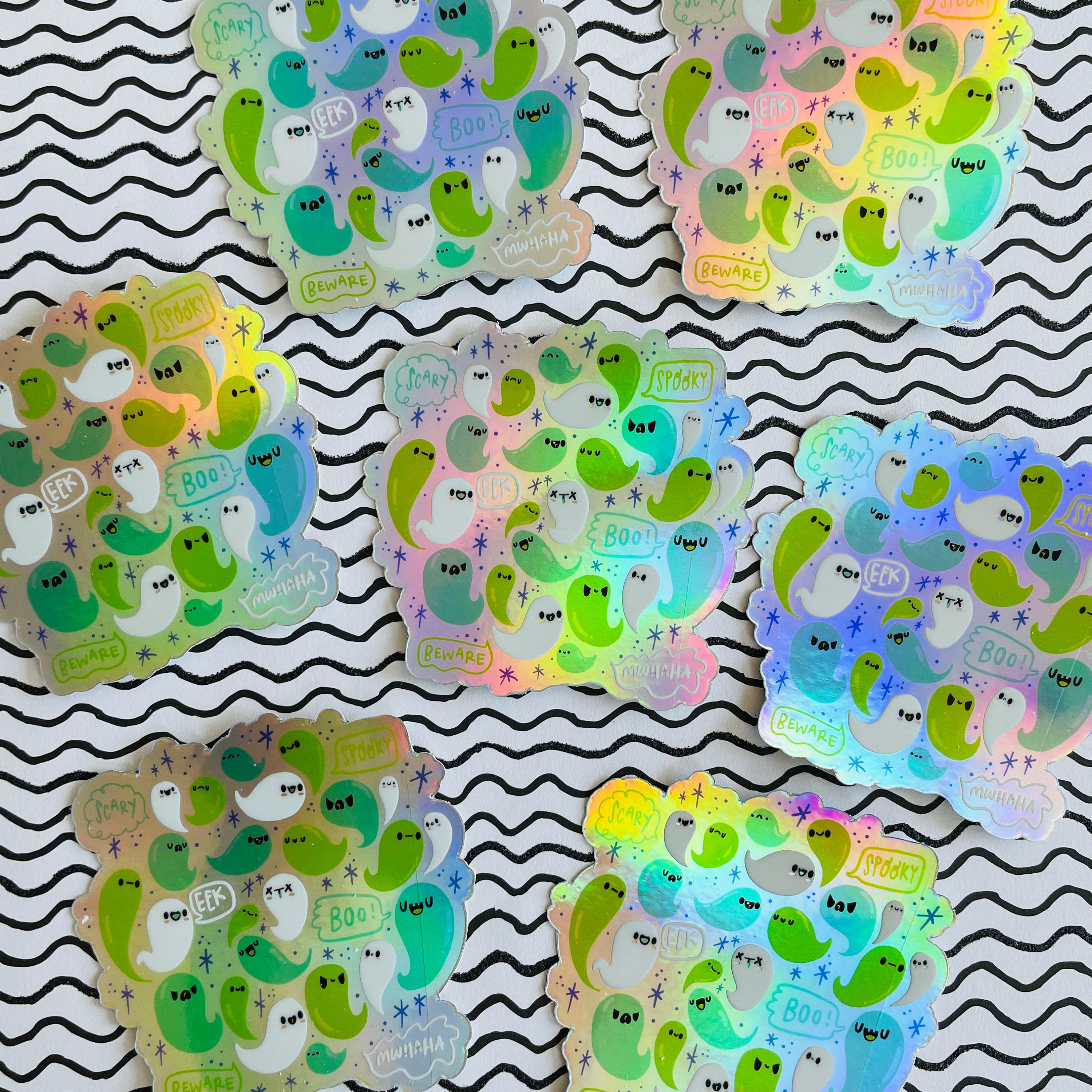 Spooky Ghosties Vinyl Sticker Ghost Sticker Halloween | Etsy