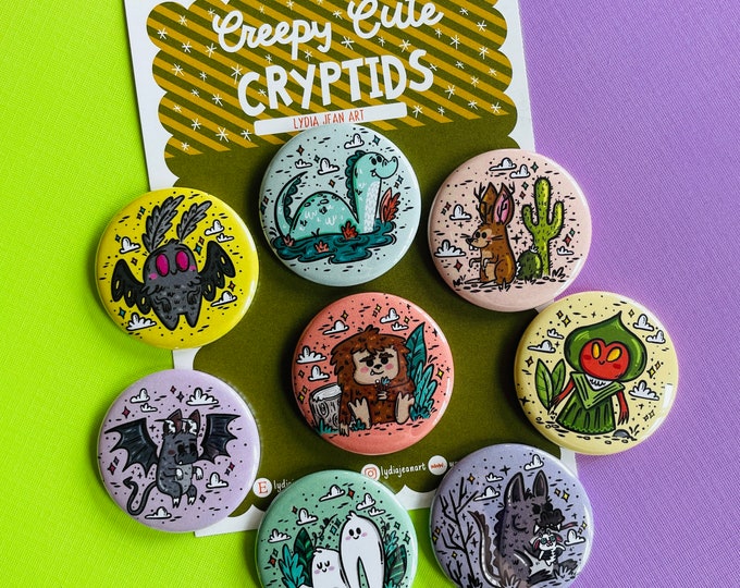 Cryptid Club Buttons - Cryptozoology Button - Cryptid Button - UFO ...