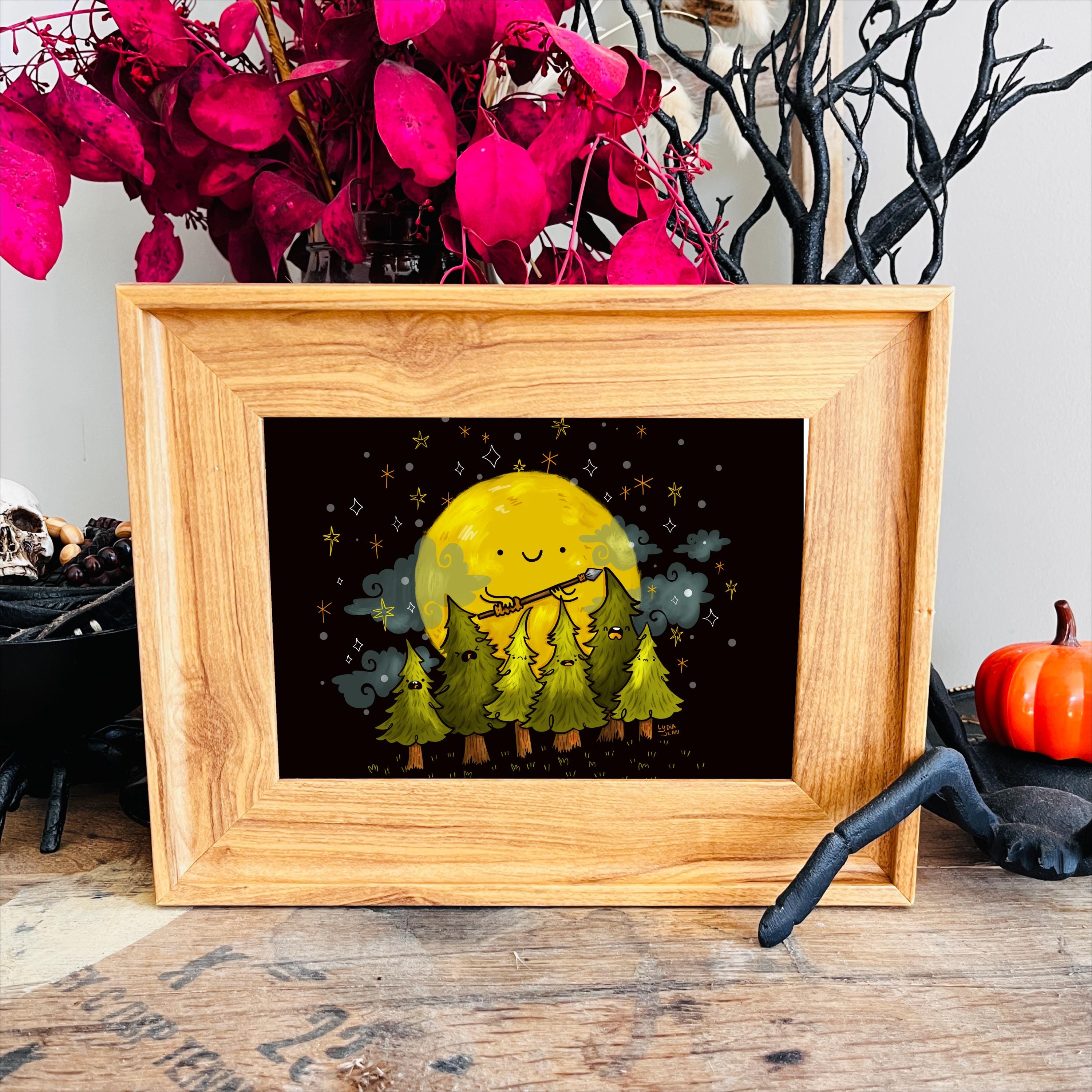 Hunters Moon Full Moon Art Print - Etsy