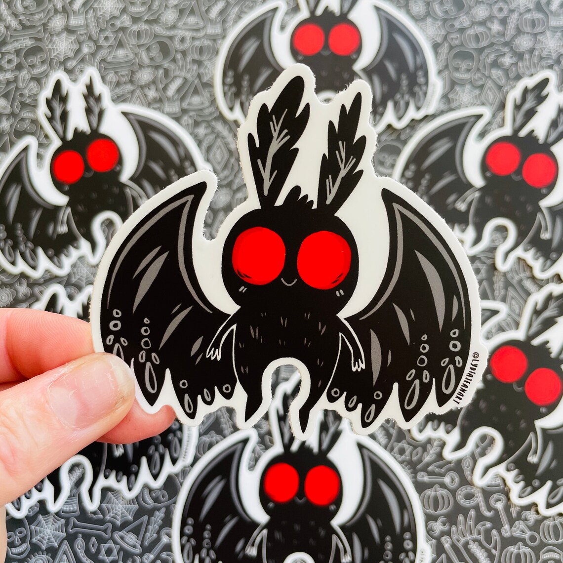 Mothman Vinyl Sticker Mothman Sticker Mothman Decal - Etsy