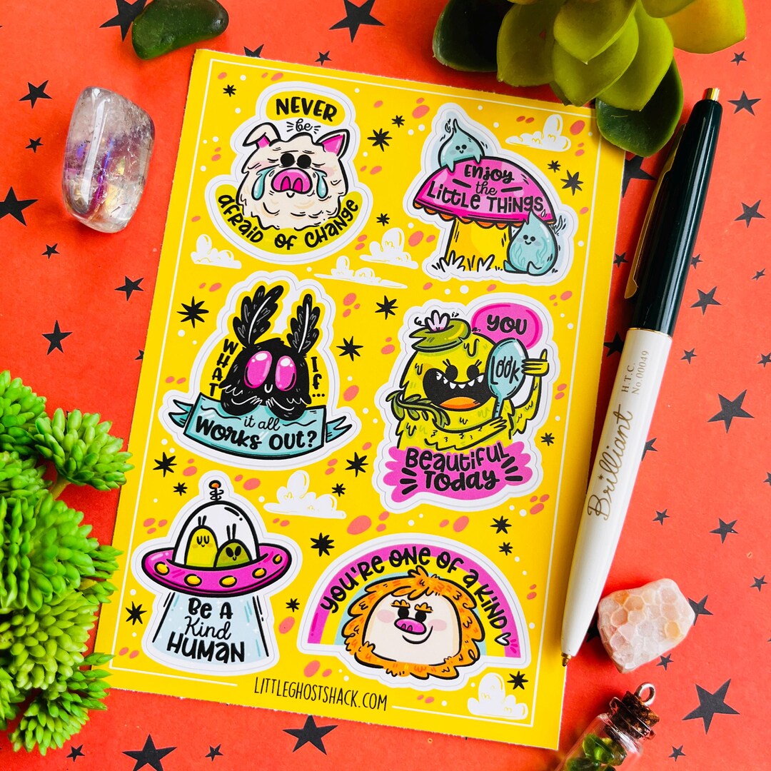Cryptid Positivity Sticker Sheet for Planners or Mailing Letters ...