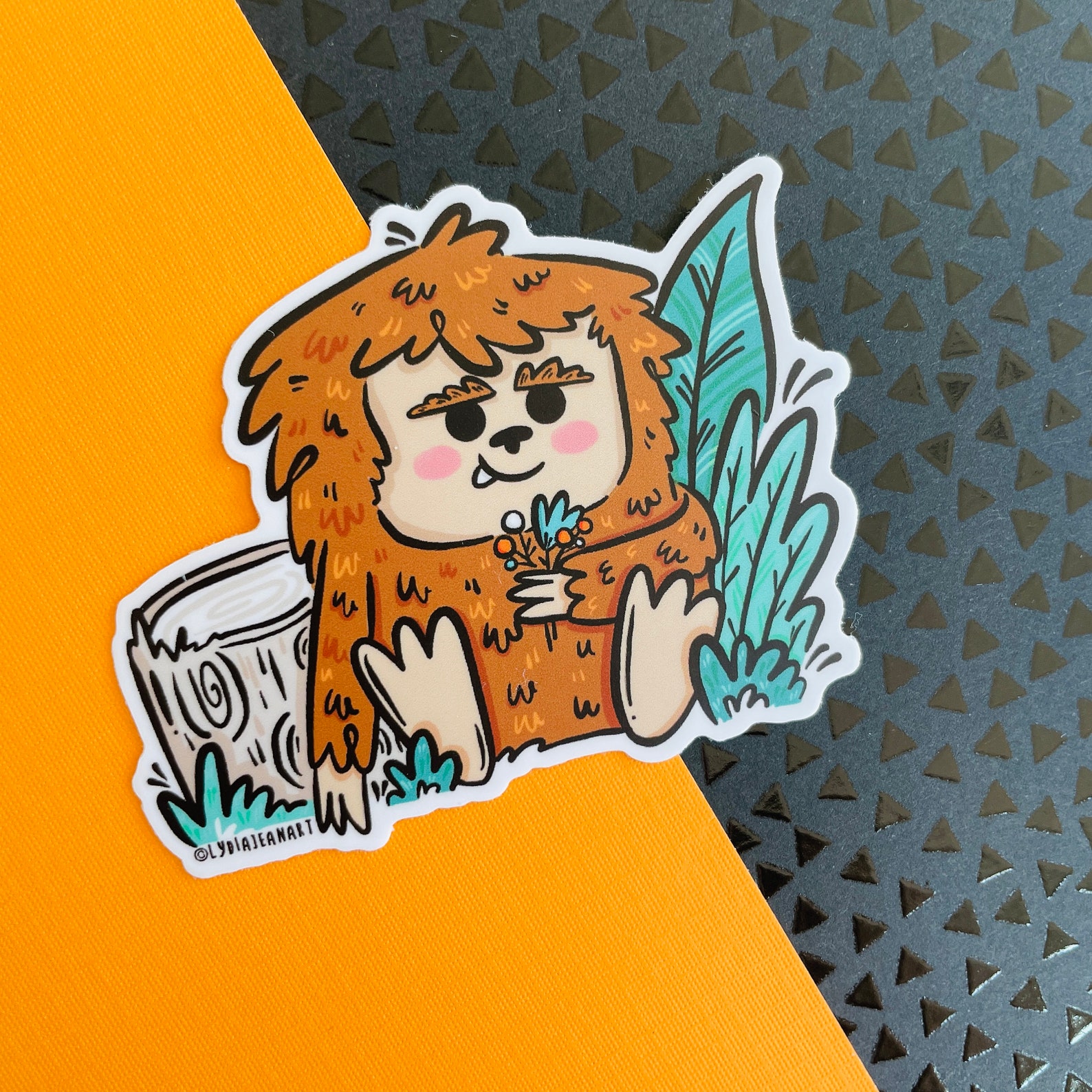 Bigfoot in the Flowers Vinyl Sticker Sasquatch Cryptid - Etsy