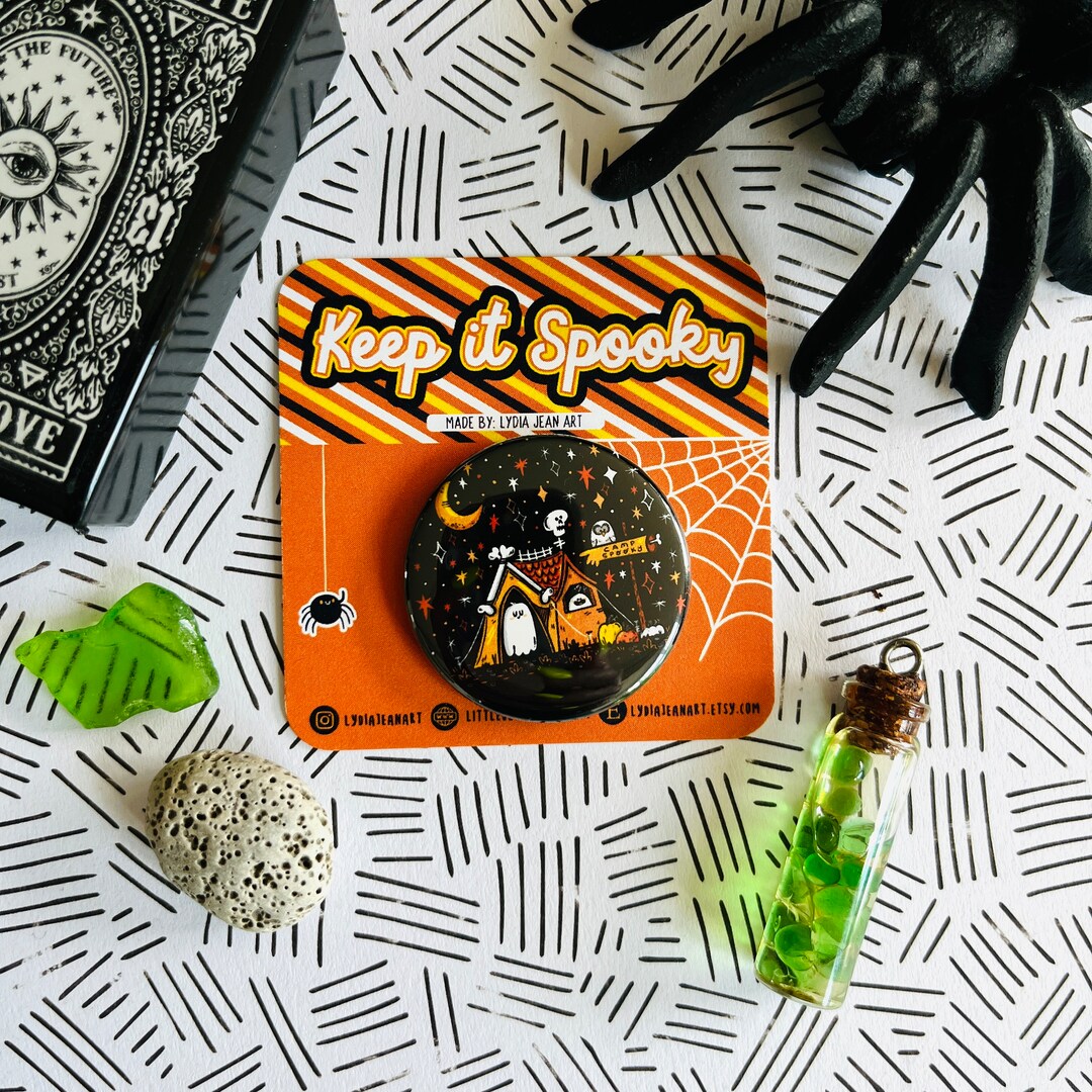 Camp Spooky Button Badge or Magnet | Halloween Button | Halloween ...
