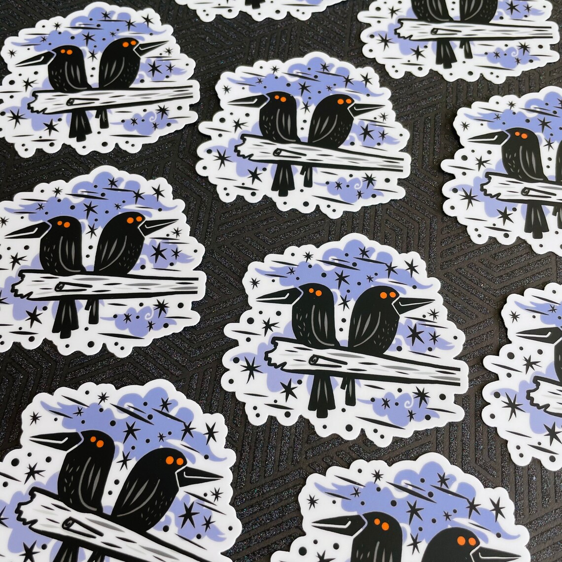 Crow Vinyl Sticker Crow Sticker Crow Decal Crow Art | Etsy