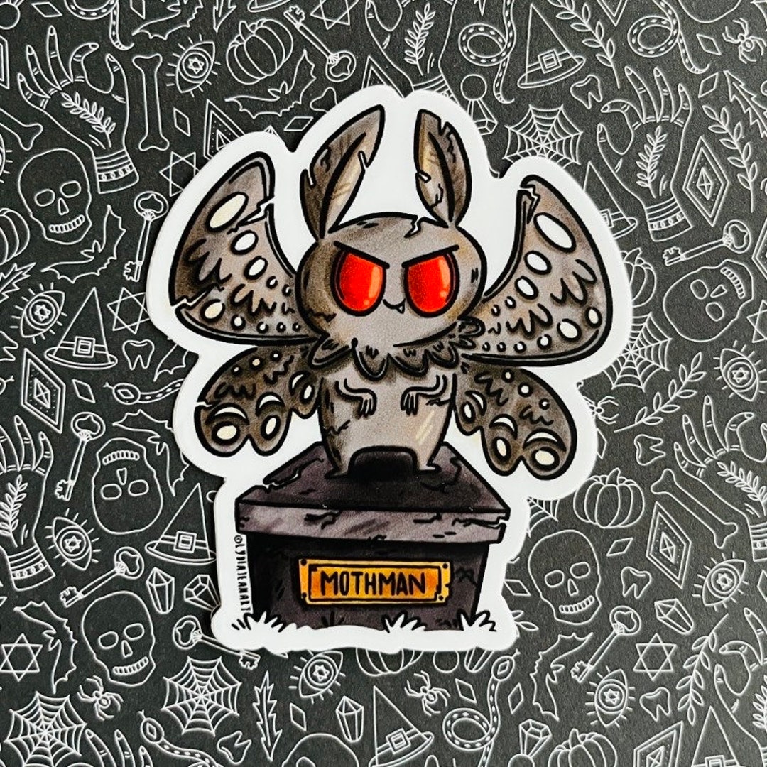 Mothman Monument Vinyl Sticker Mothman Sticker Cryptid Sticker Mothman ...