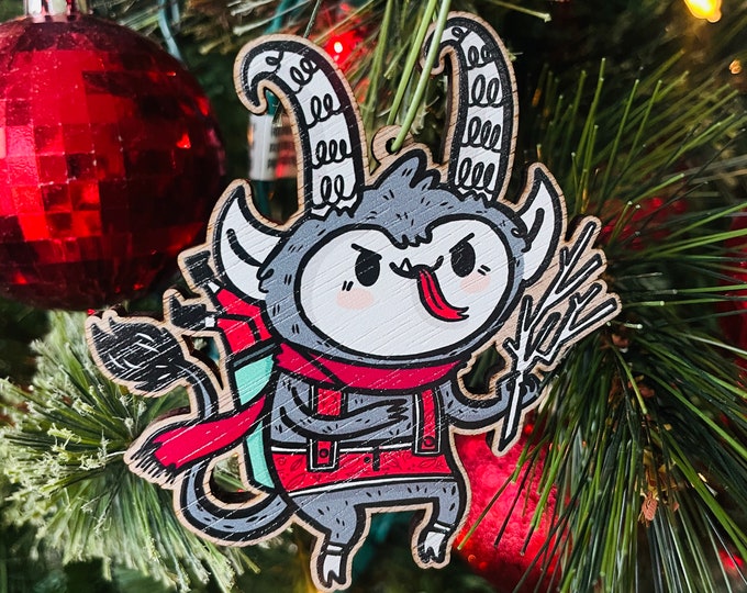 Krampus Wooden Ornament Wooden Tree Christmas Ornament - Etsy