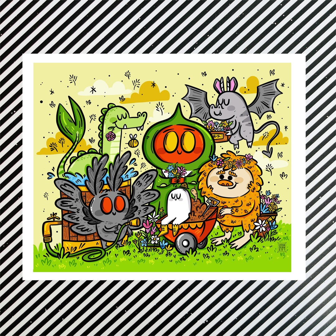 SPRINGTIME CRYPTIDS Art Print | Crytpid Cryptozoology Wall Art for ...