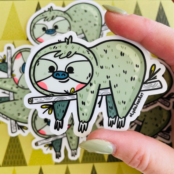 Sloth Vinyl Sticker Sloth Sticker Sloth Decal Sloth Art - Etsy