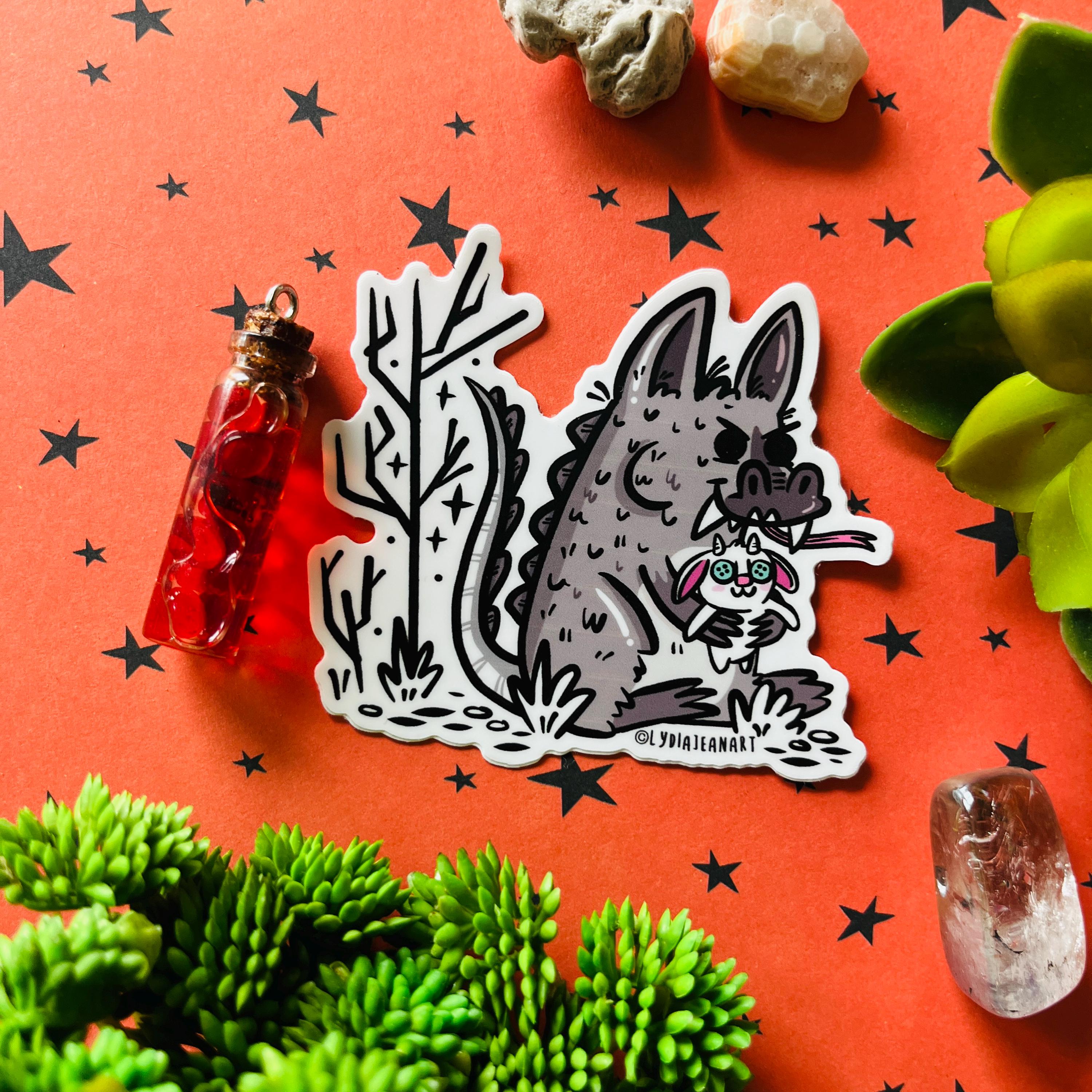 El Chupacabra Vinyl Sticker | Goat Sucker | Cryptid Vinyl Sticker ...