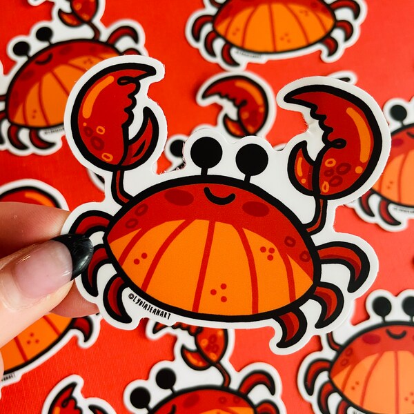 Crab Sticker - Etsy