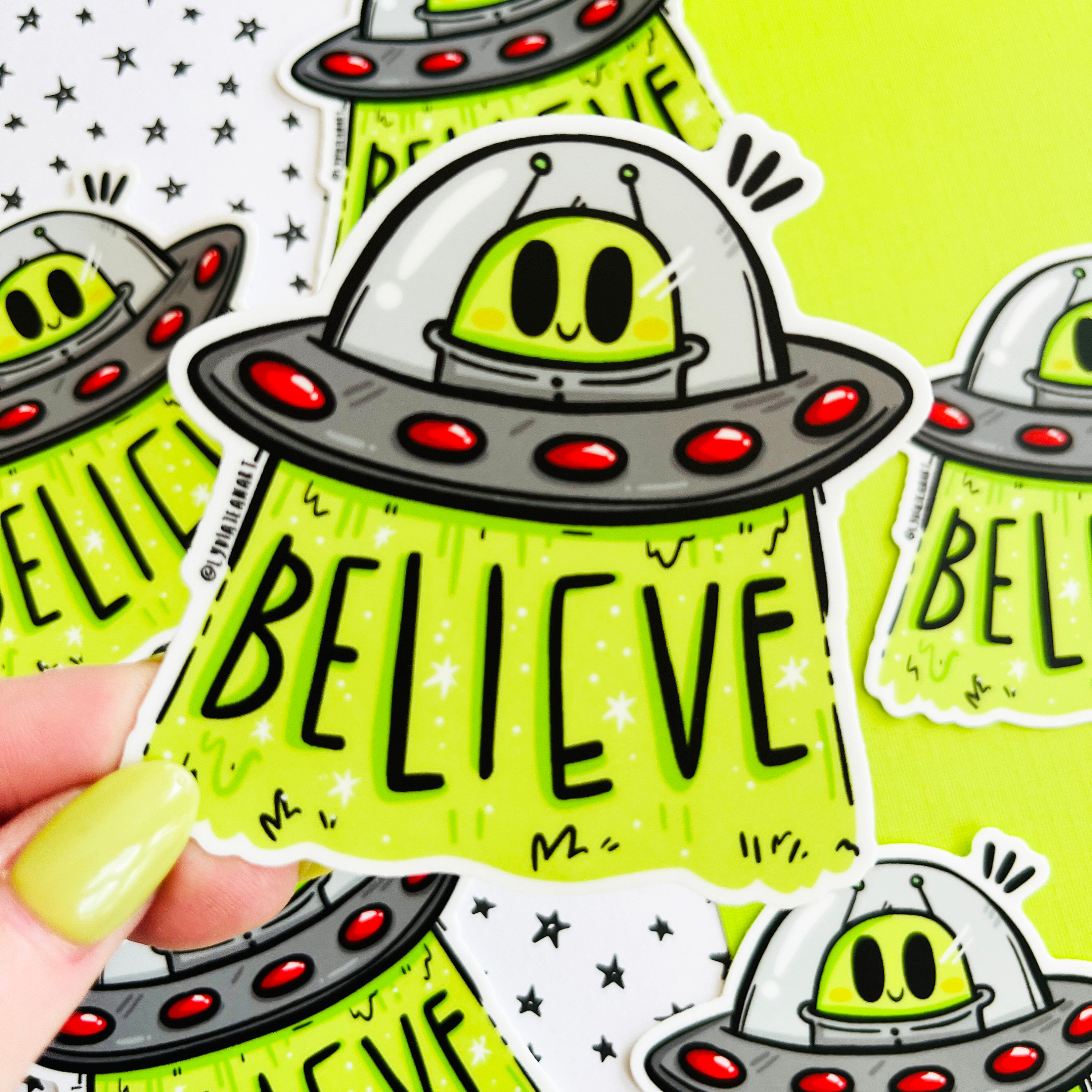 UFO Believer Vinyl Sticker | UFO Sticker | Alien Sticker | Ufo Sticker ...