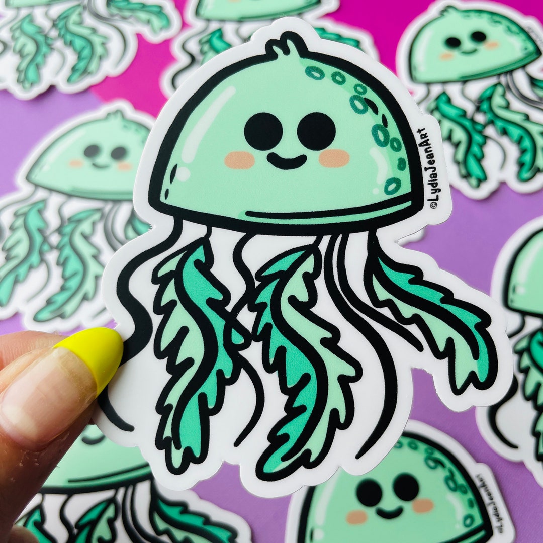 Jellyfish Vinyl Sticker | Jellyfish Sticker | Jellyfish Decal ...
