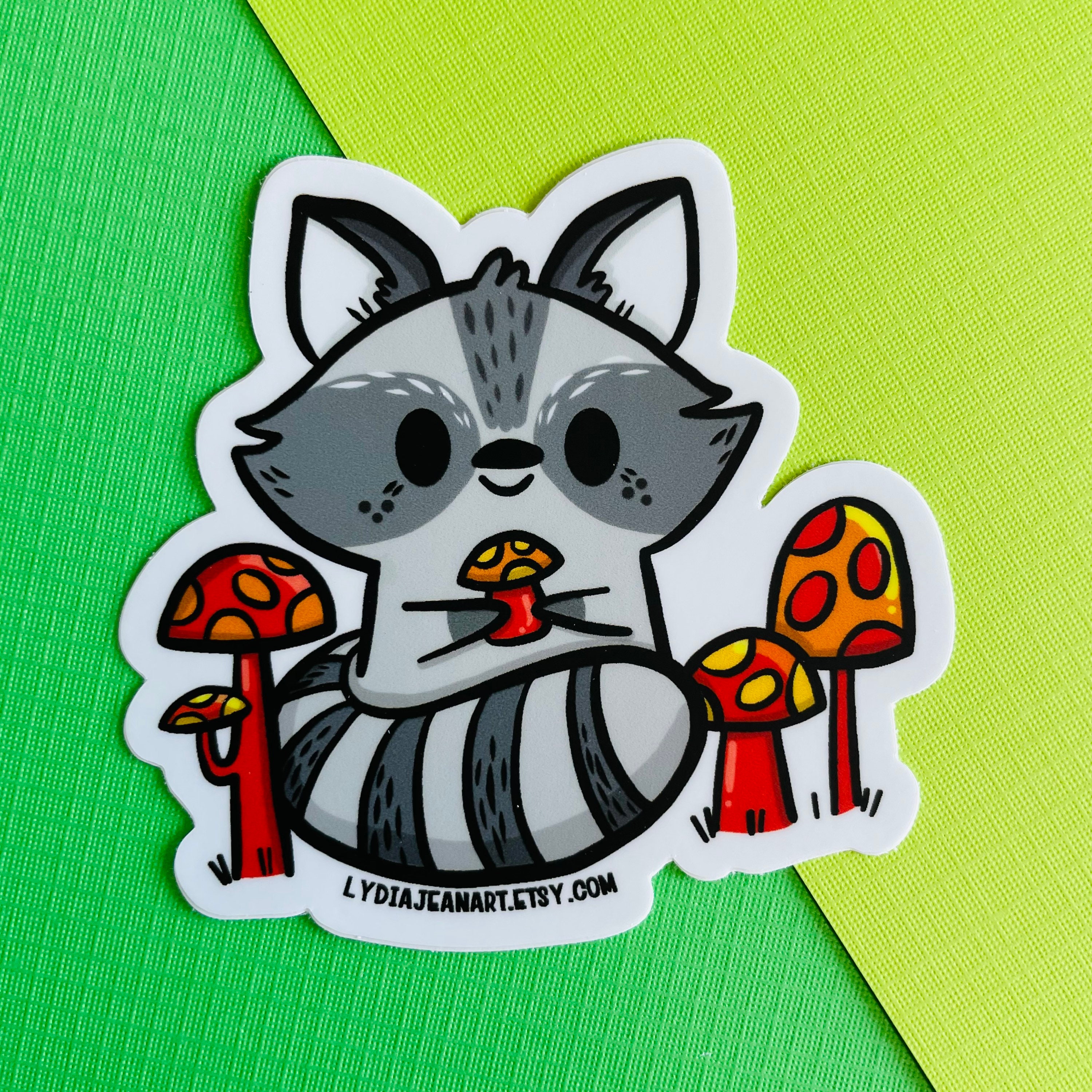 Raccoon Vinyl Sticker Raccoon Sticker Raccoon Decal - Etsy