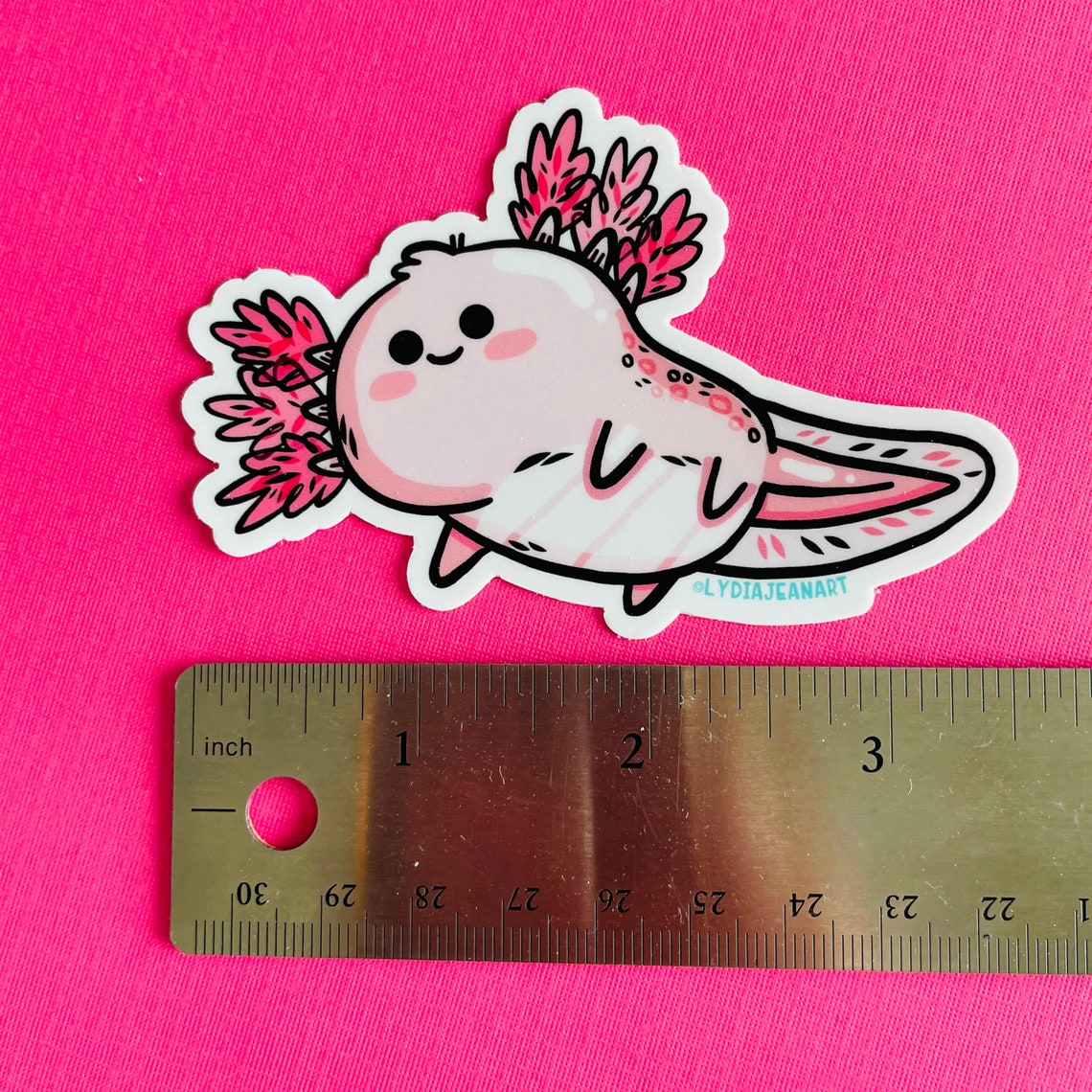 Axolotl Vinyl Sticker Axolotl Sticker Cute Sticker - Etsy