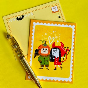 Spooky Kinda Love Valloween Postcard Set | Postcard Set for Kids | Cute ...