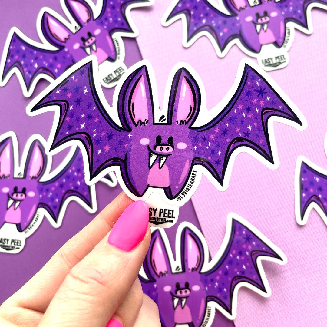 Cosmic Bat Vinyl Sticker Super Cute Bat Sticker Party Favors bat Party ...
