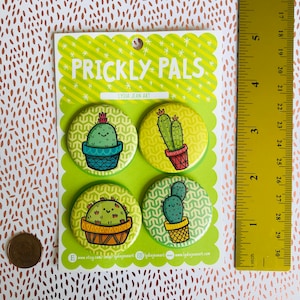 Cacti Button or Cacti Magnet Pack | Plant Magnet | Plant Pin | Plant ...