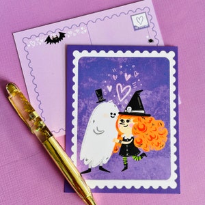 Spooky Kinda Love Valloween Postcard Set | Postcard Set for Kids | Cute ...