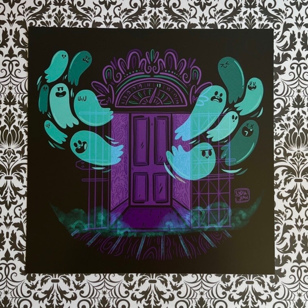 13th Floor Ghost Elevator Art Print for Halloween Lovers Halloween Art ...