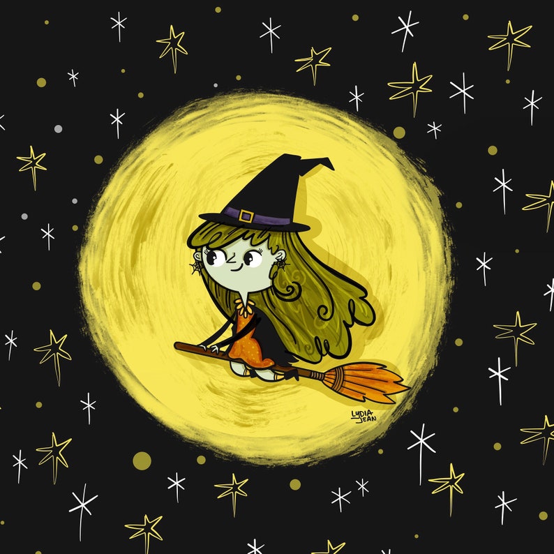 Bewitching Witch Art Print - Etsy