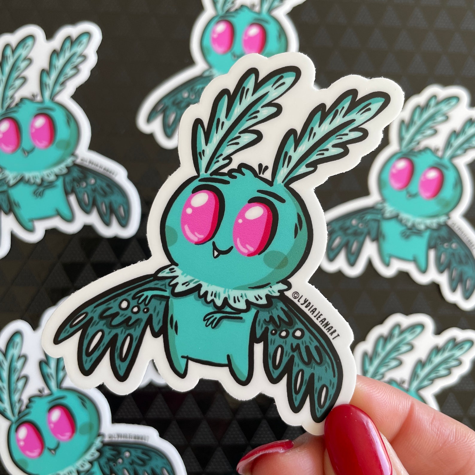 Mothman Sticker Blue Point Pleasant Cryptid Vinyl Sticker - Etsy
