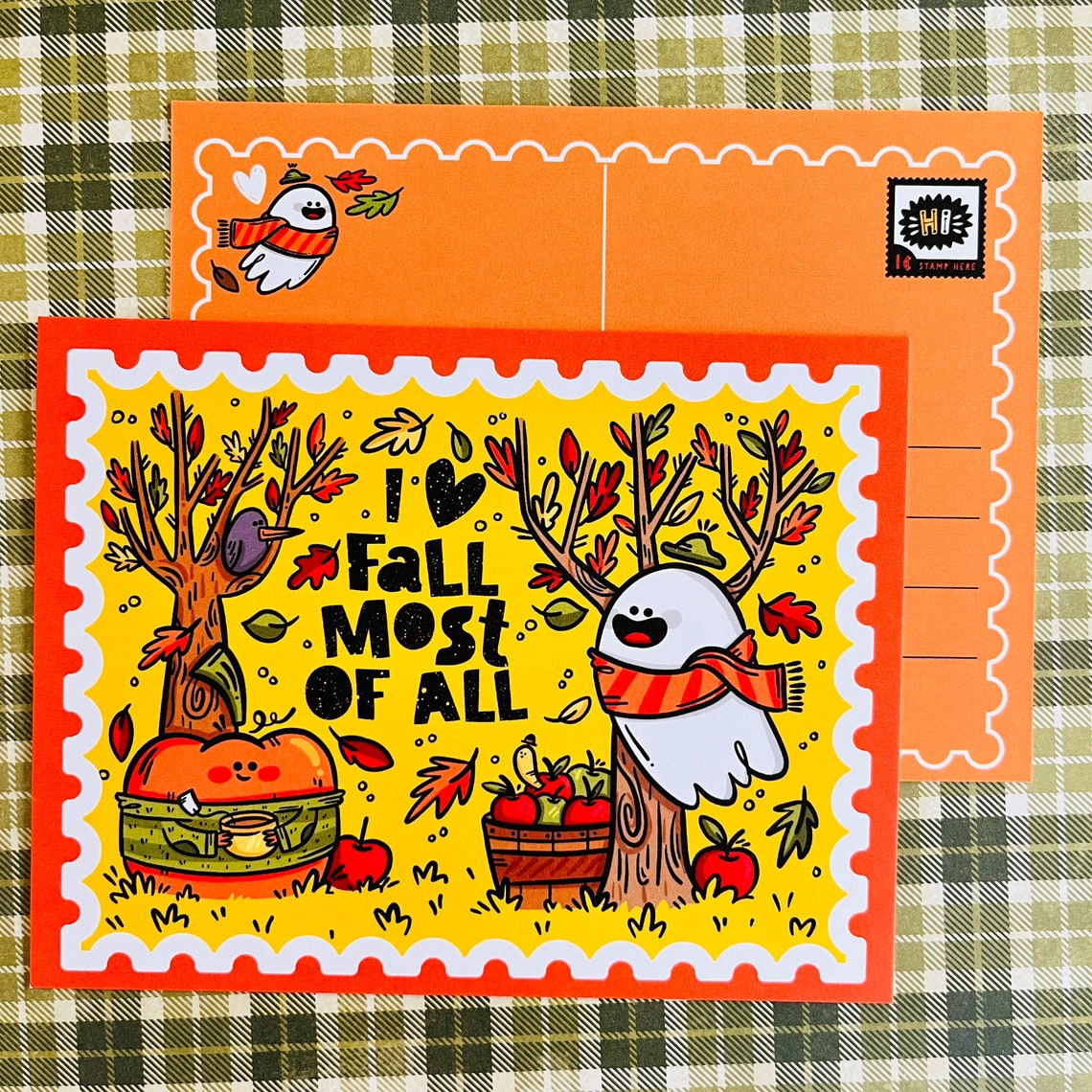 I Love Fall (4 Pk) | Halloween Postcard Pack | Pen Pal Postcard Set for ...