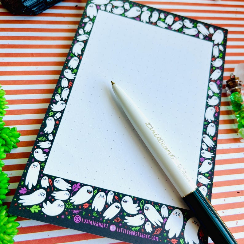 Spoopy Ghosties Halloween Notepad - Etsy