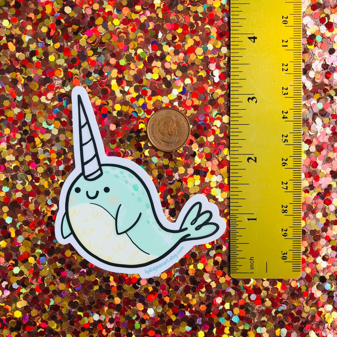 Cute Narwhal Sticker Narwhal Sticker Party Favors Narwhal | Etsy