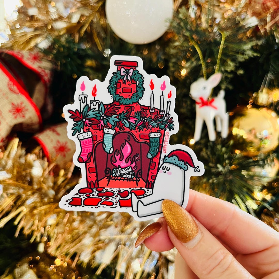 Festive Fresno Nightcrawler Sticker | Cryptids | Cute Cryptid ...