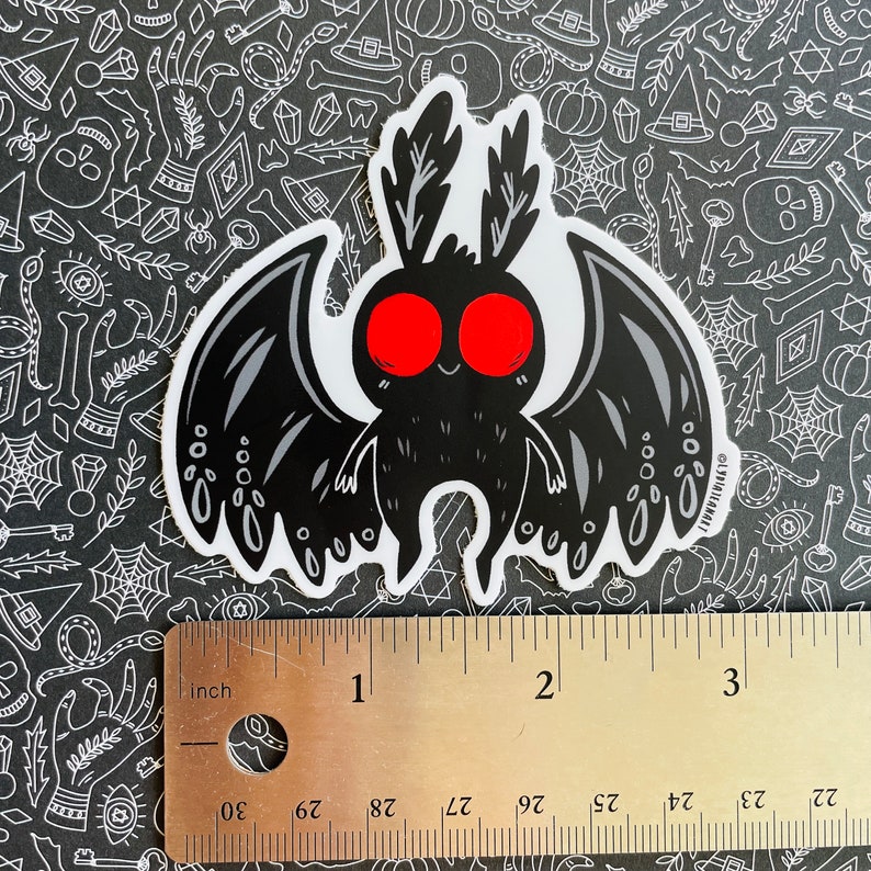 Mothman Vinyl Sticker Mothman Sticker Mothman Decal - Etsy