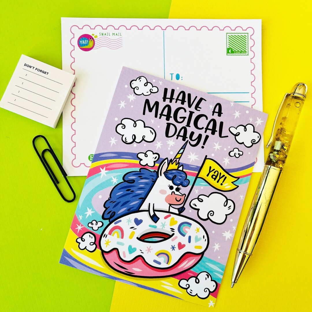 Magical Unicorn Postcards (4pk) | Unicorn Postcard Pack | Pen Pal ...