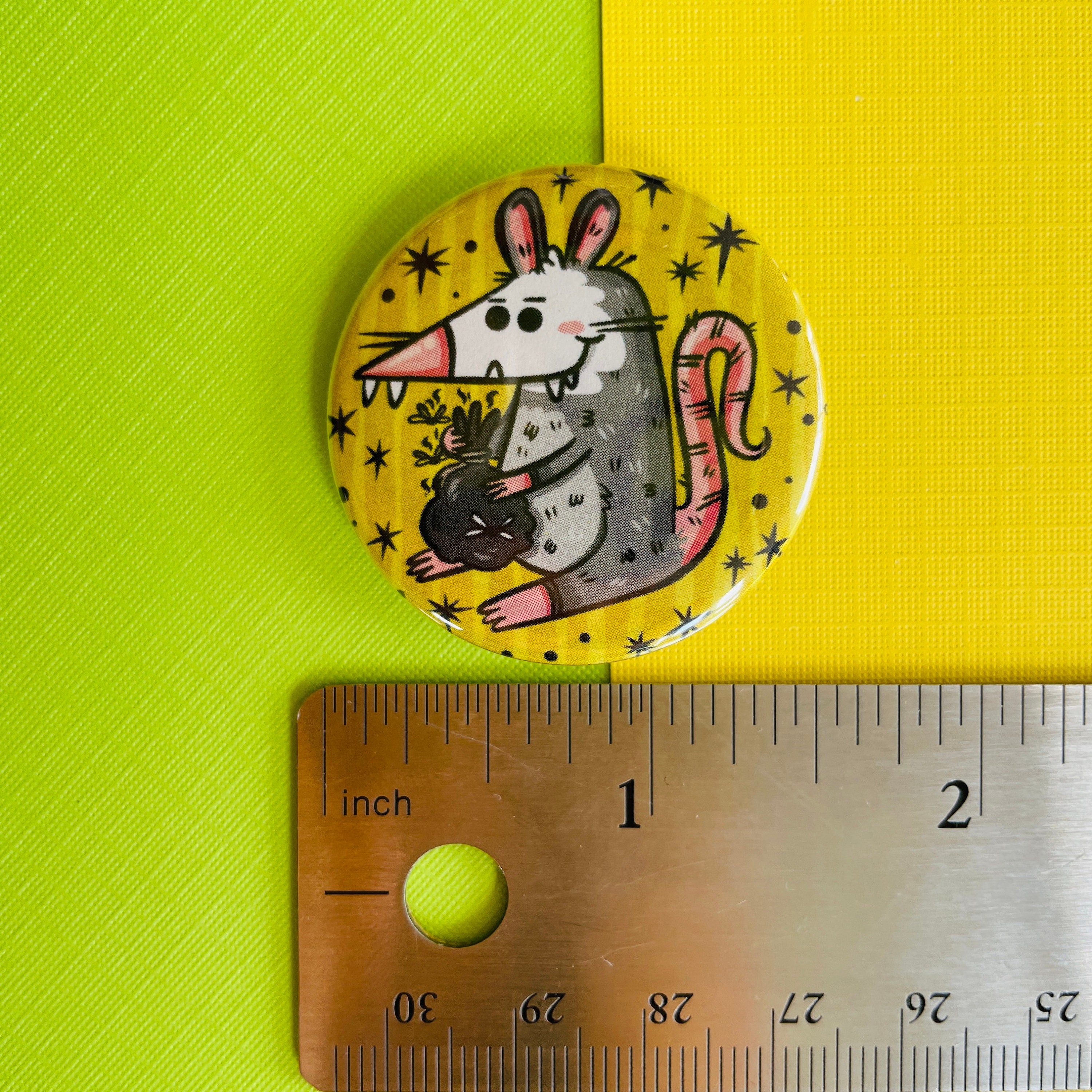 Possum Button Possum Pins Possum Magnet Opossum Cute - Etsy