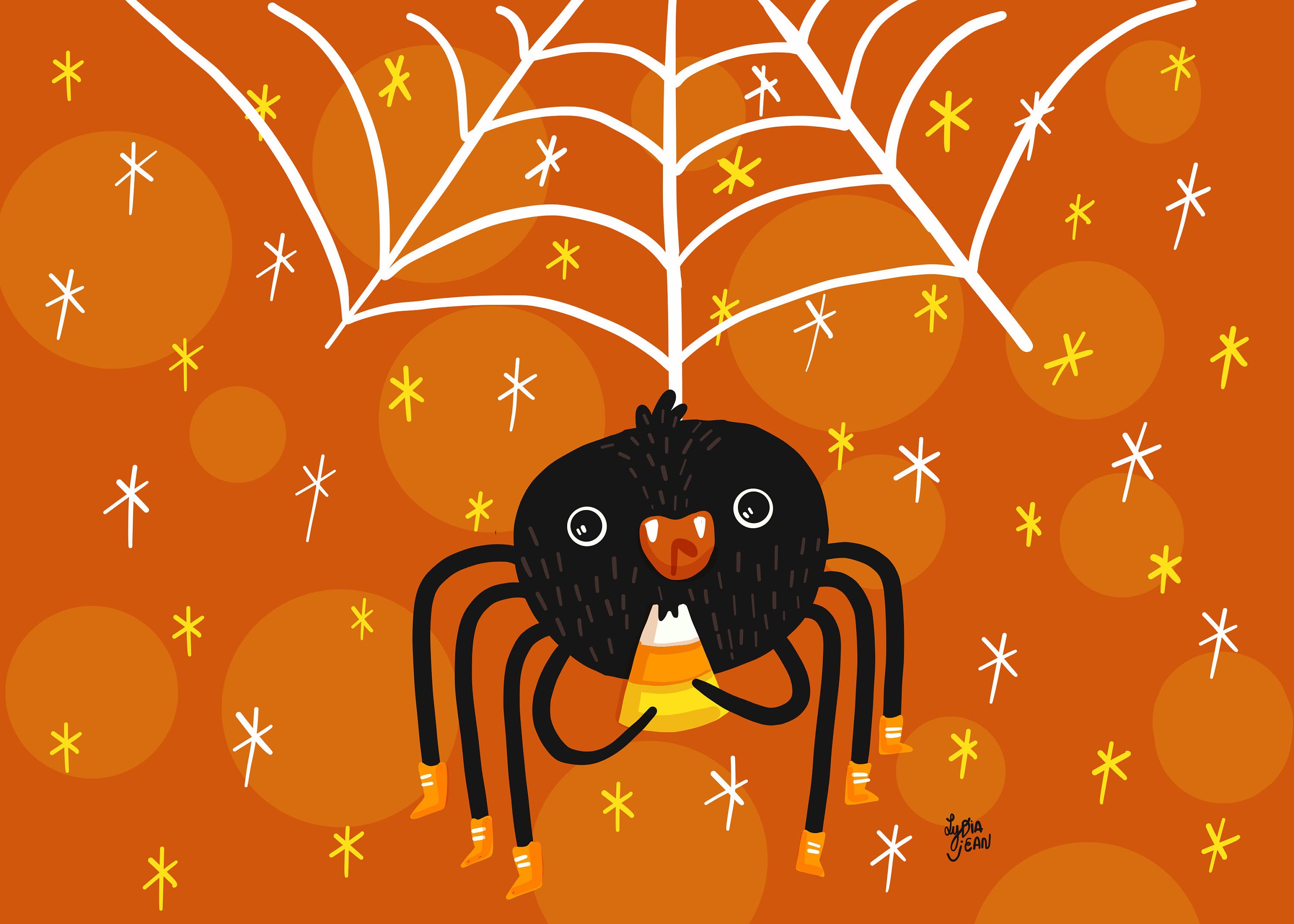 Spider Illustration for Halloween Lovers Halloween Art - Etsy