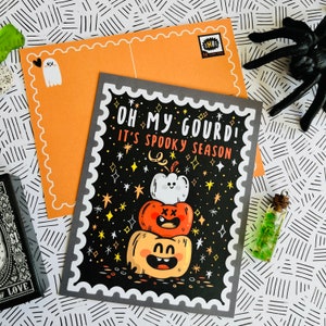 Creepy Cute Postcard Set (5 Designs) | Halloween Postcard Pack | Pen ...