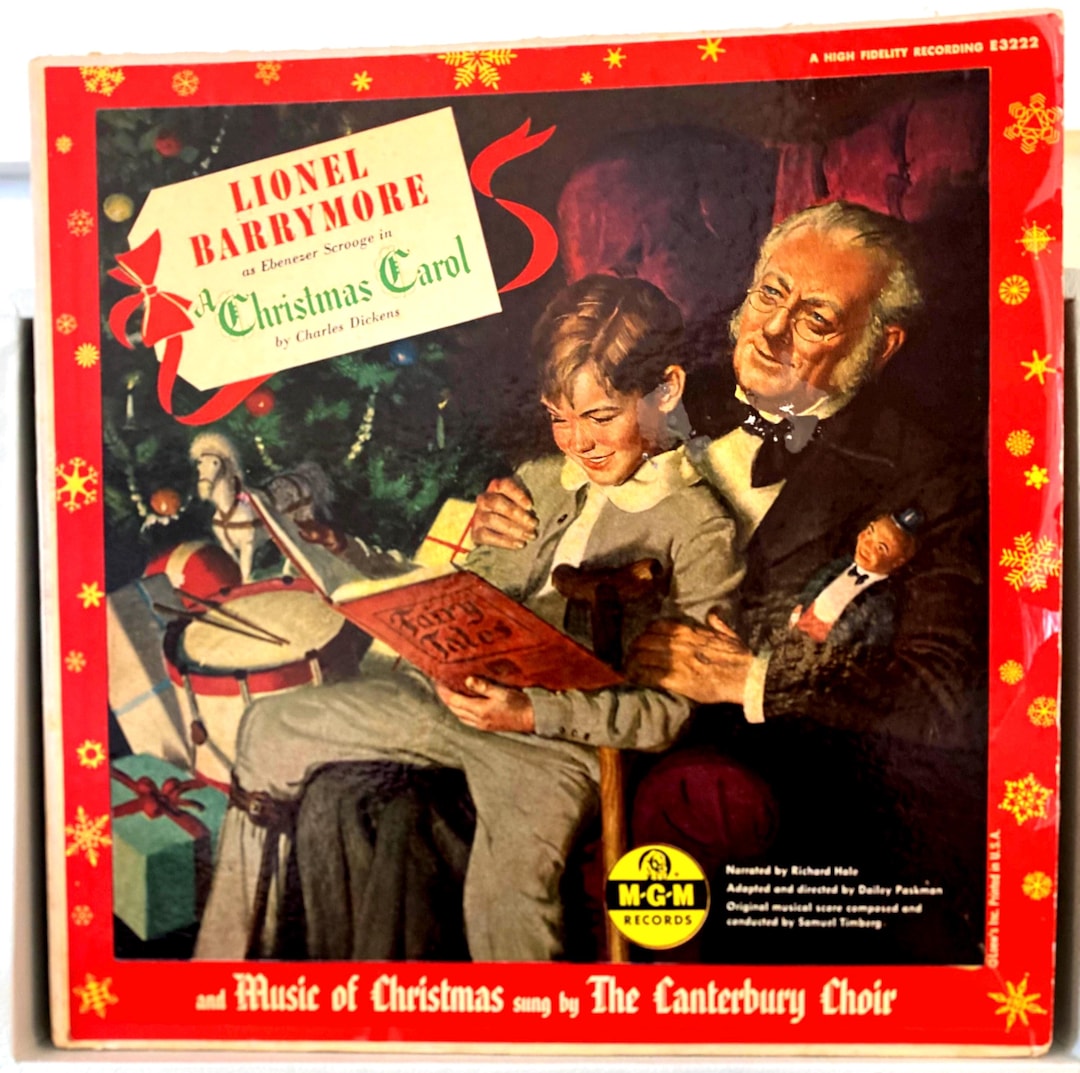 Lionel Barrymore as Ebenezer Scrooge in “A Christmas Carol” by Charles ...