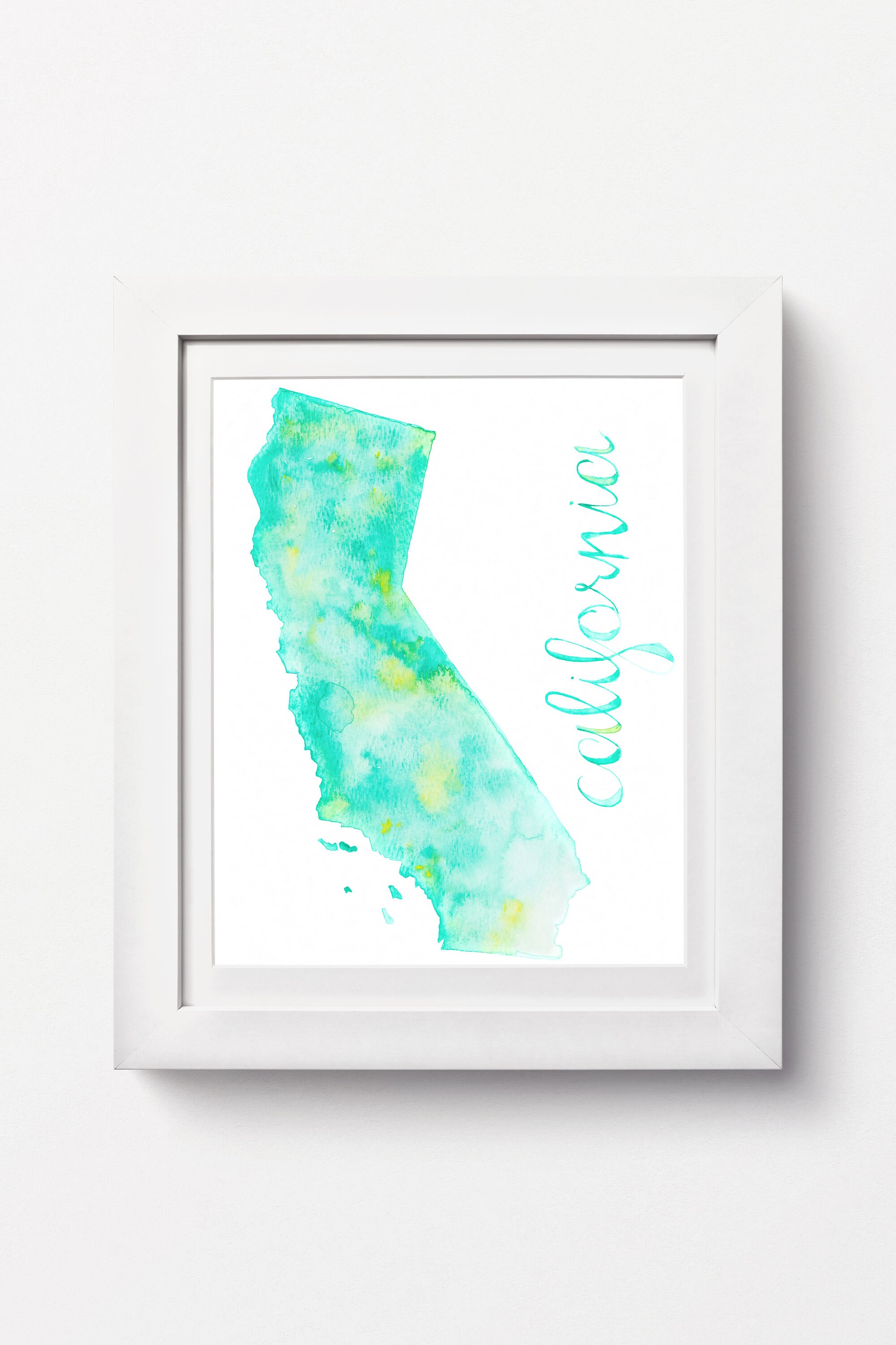 California Map: California Watercolor Map, Any State Map, Any City Map ...