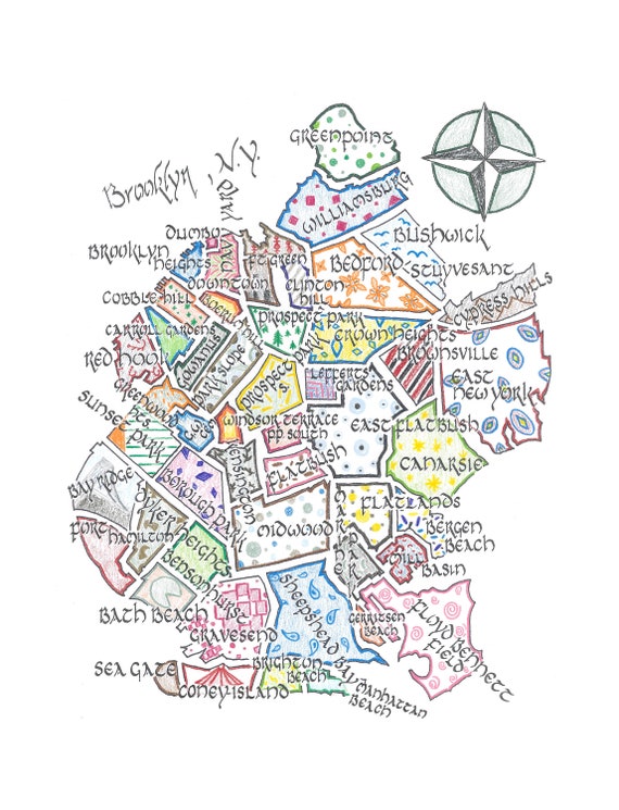 Neighborhood Map Brooklyn - Yetta Katerine Neighborhood Map Brooklyn - Yetta Katerine