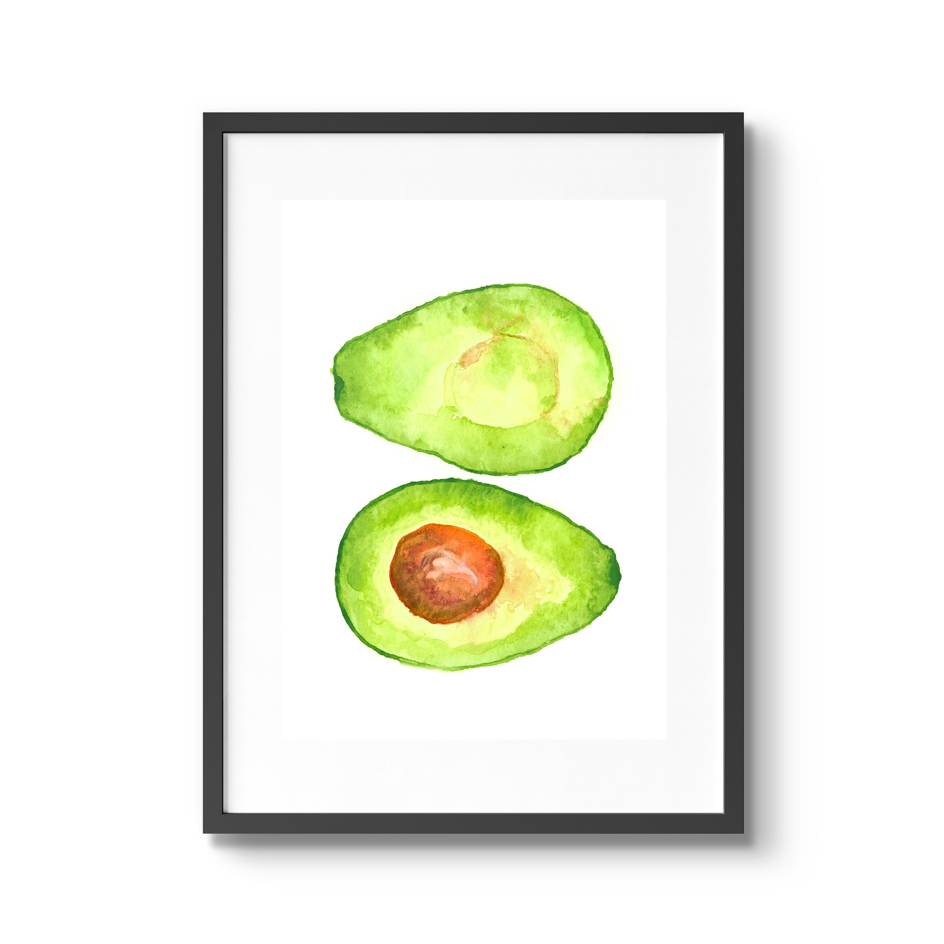 Avocado Watercolor Print: Art for Kitchen - Etsy