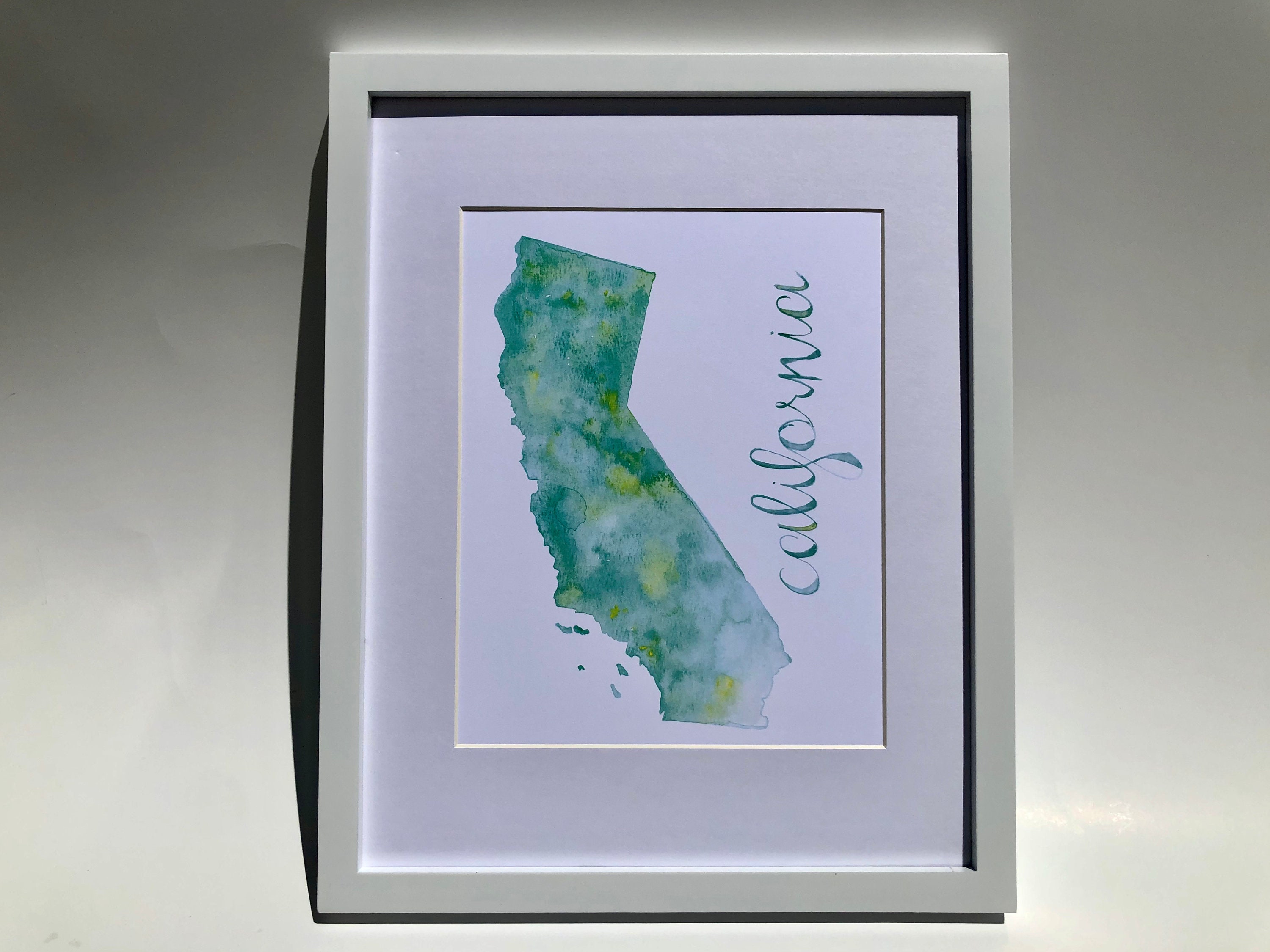 California Map: California Watercolor Map Any State Map Any - Etsy