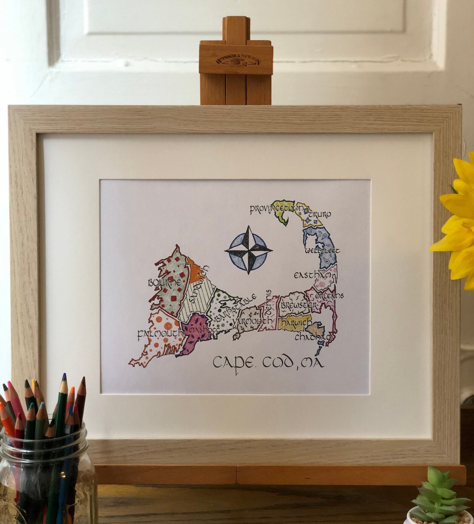 Cape Cod Map: City Map Print, Cape Cod Massachusetts Map Art, Air Bnb ...
