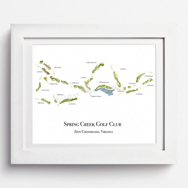 Golf Map - Etsy