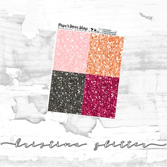 Kristina Glitter Planner Stickers Decorative Stickers | Etsy