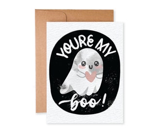 You're My Boo Punny Wood Card, Cute Cards, Birthday Card, Custom ...