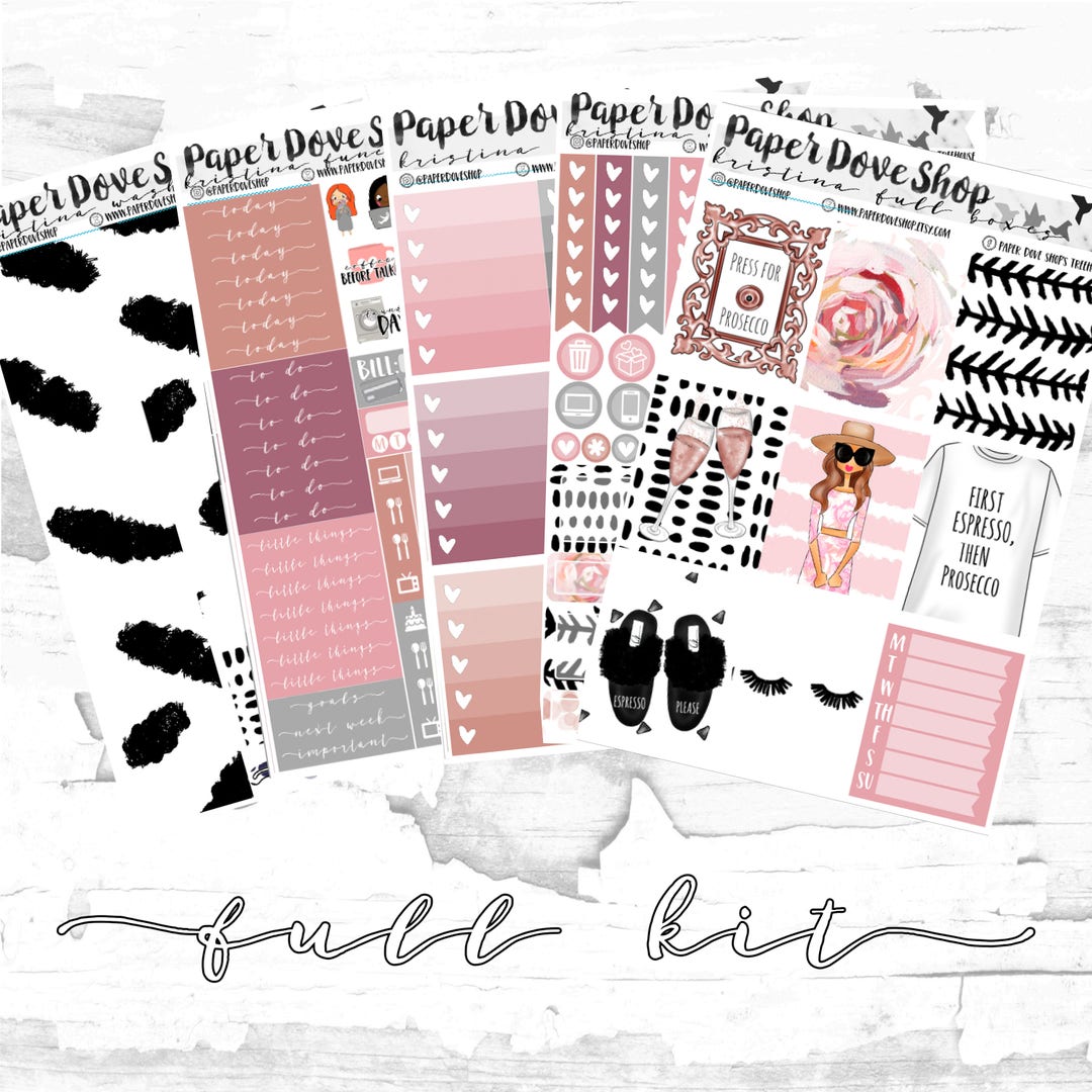 Kristina Full Kit-- Planner Kit, Decorative Stickers, Planner Stickers ...