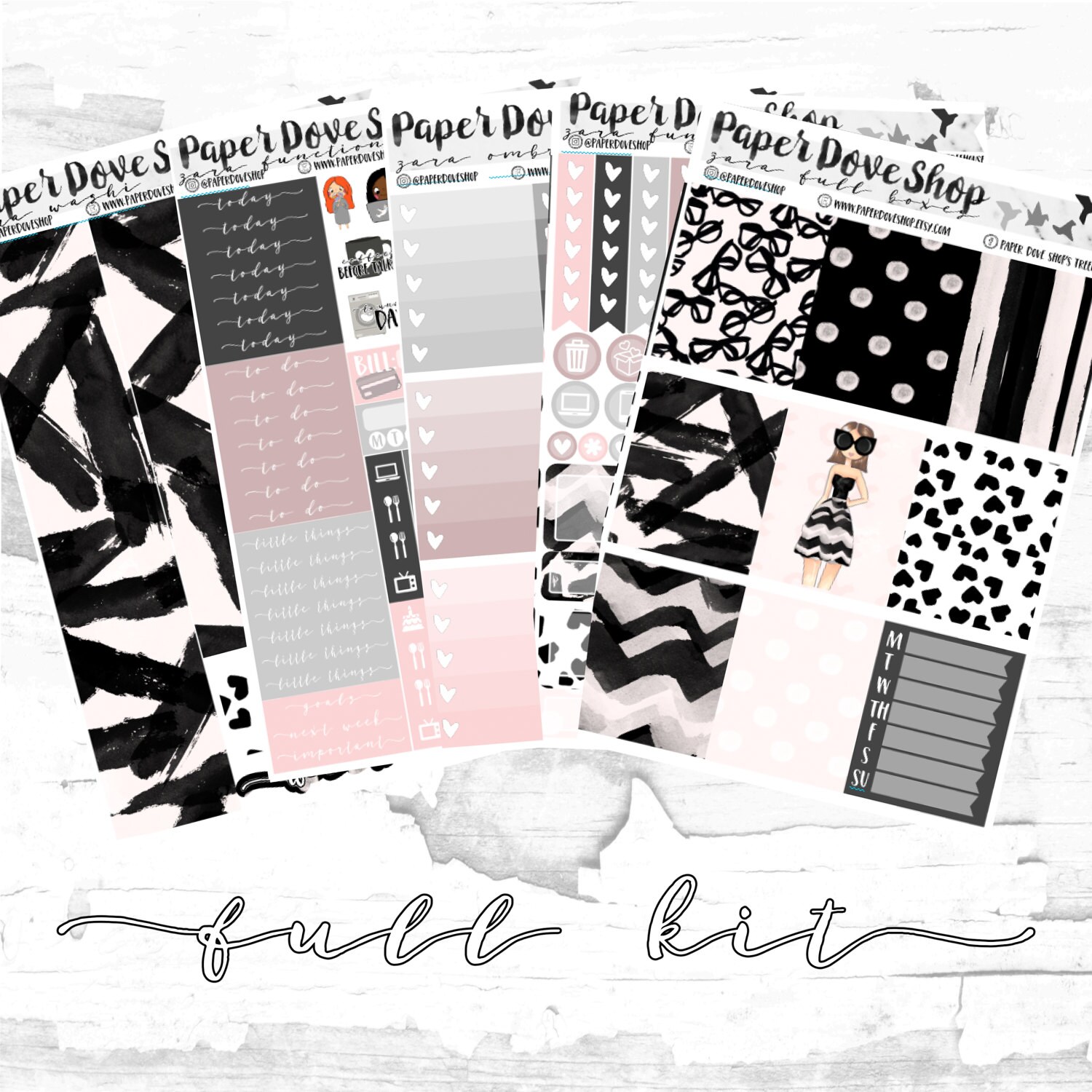 Zara Full Kit Planner Kit Decorative Stickers Planner - Etsy