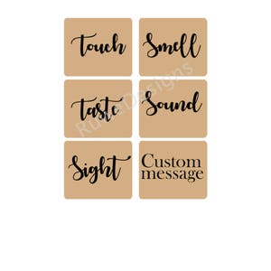 Custom Five Senses Gift Labels/stickers - Etsy