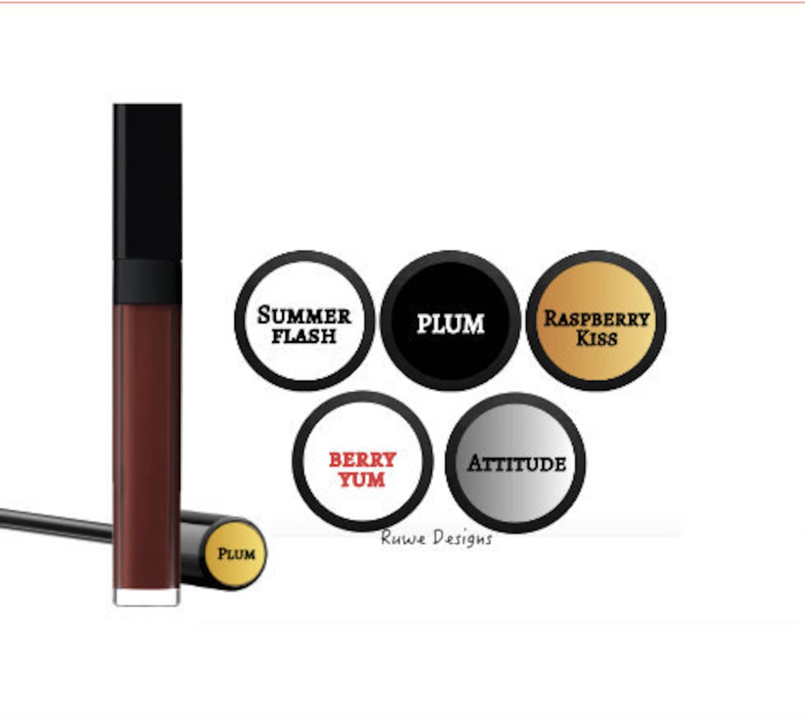 Extra Small Square Stickers for Lip Gloss and Lipsticks - Etsy