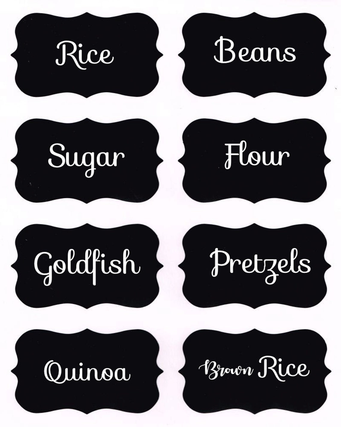 Set of 8 Custom Chalkboard Pantry Labels | Etsy