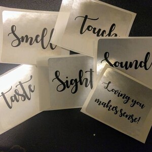 Custom Five Senses Gift Labels/stickers - Etsy