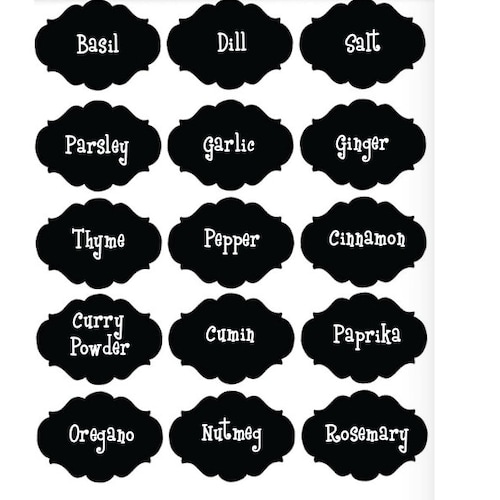 Set of 8 Custom Chalkboard Pantry Labels - Etsy